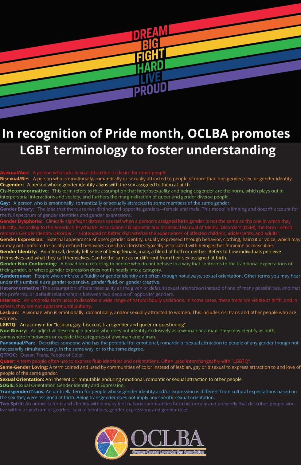 Pride 2021: LGBT Terminology | Orange County Lavender Bar Association