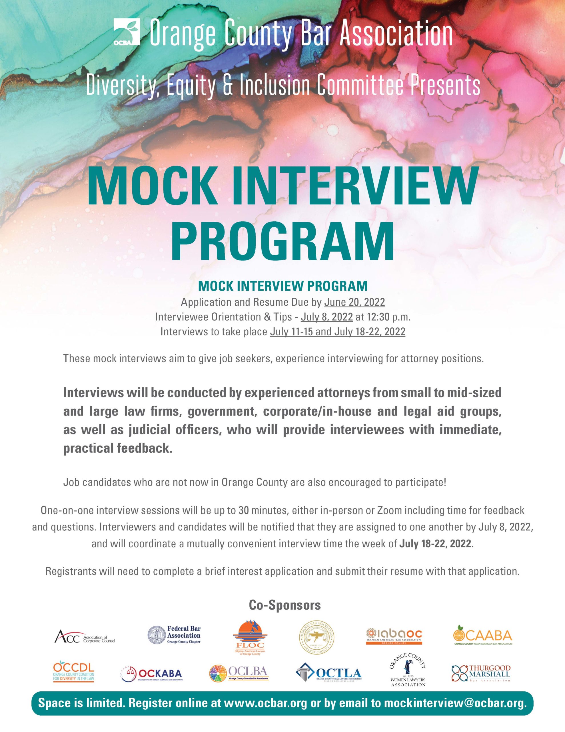 2022 OCBA DEI Mock Interview Program | Orange County Lavender Bar ...
